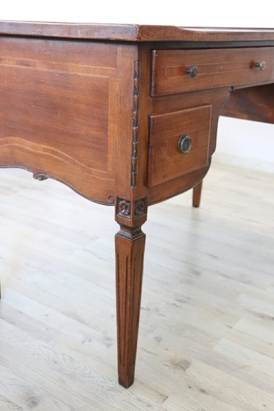 Desk in Louis XVI style inlaid walnut 20th century Online sales of antiques modern art and design NowArc
